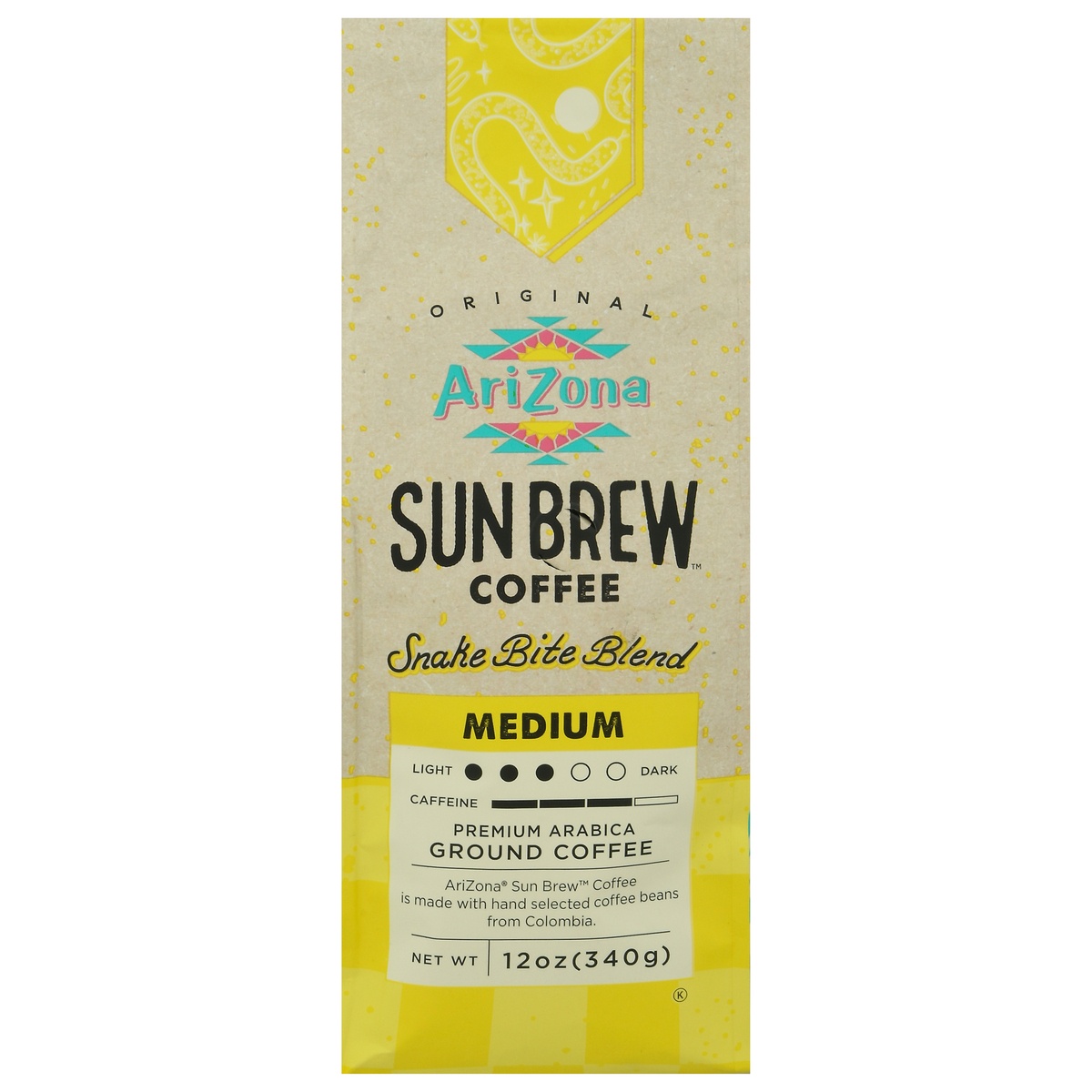 Arizona Sun Brew Premium Arabica Ground Medium Snake Bite Blend Coffee ...