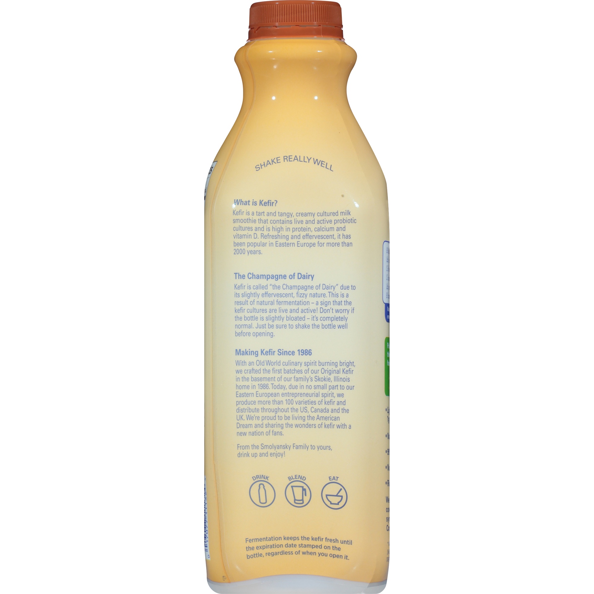 Lifeway Kefir Cultured Lowfat Milk Smoothie Madagascar Vanilla 32 fl oz ...