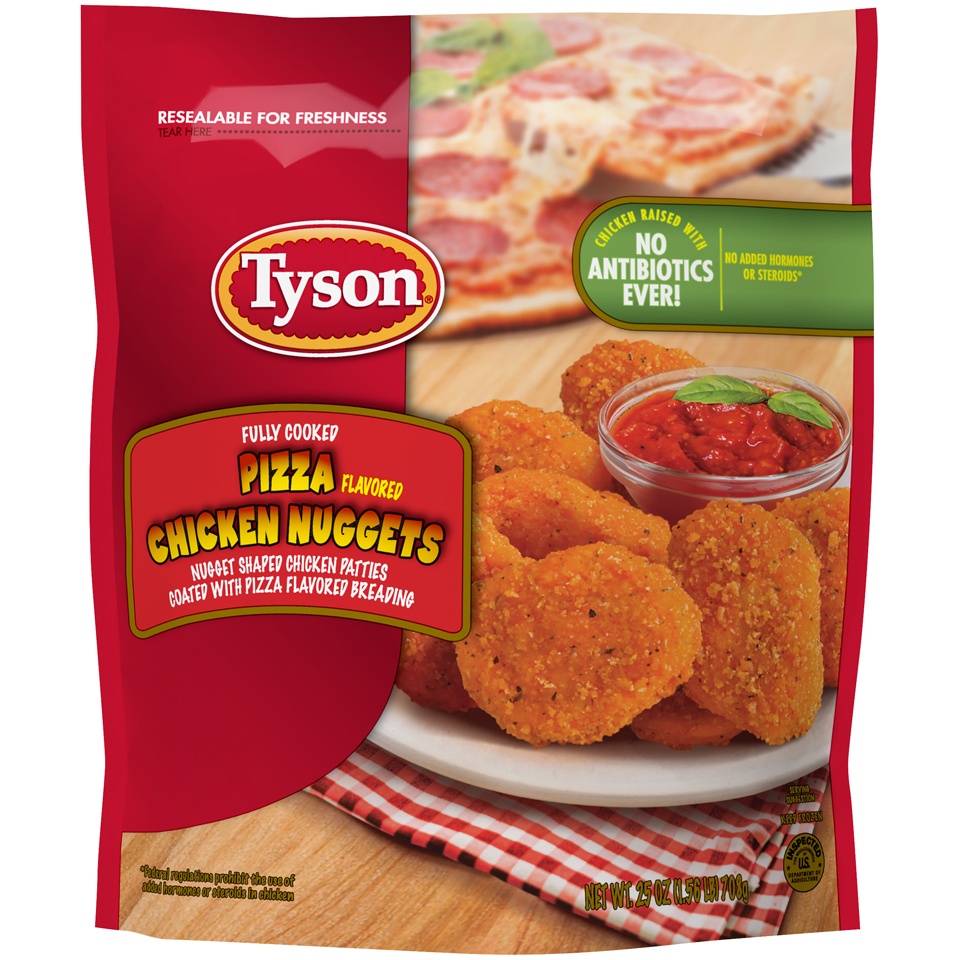 Tyson Fully Cooked Pizza Flavored Chicken Nuggets 25 oz | Shipt