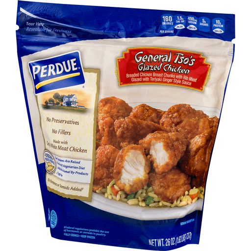 Perdue General Tso's Glazed Breaded Chicken Breast Chunks Cooked Frozen ...
