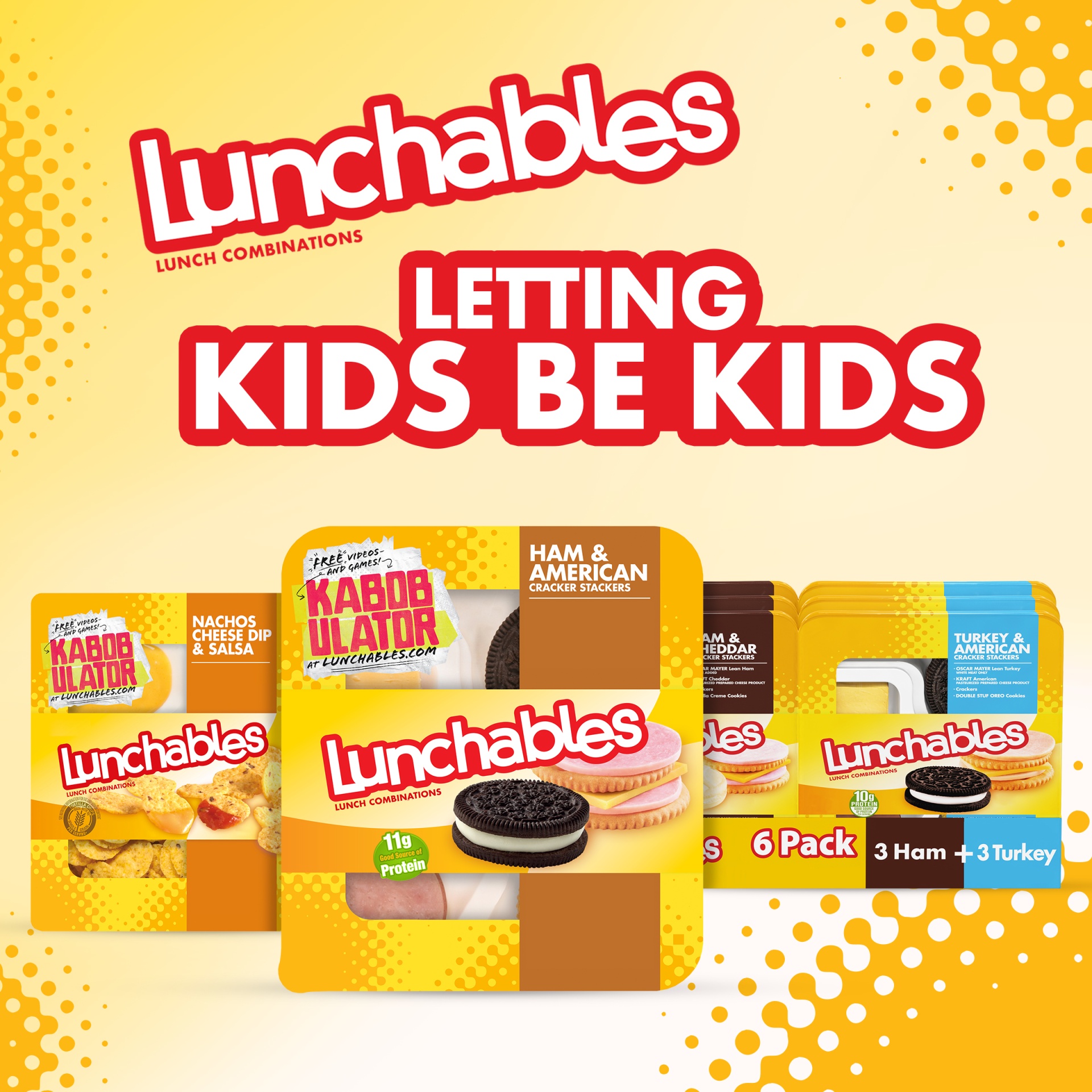 Lunchables Ham & American Cheese Cracker Stackers Snack Kit with ...