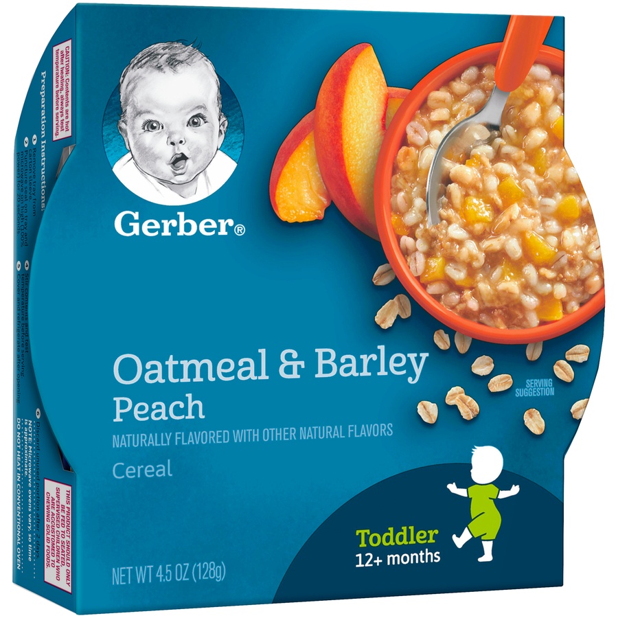 Gerber Breakfast Buddies Hot Cereal with Real Fruit, Peach 4.5 oz | Shipt