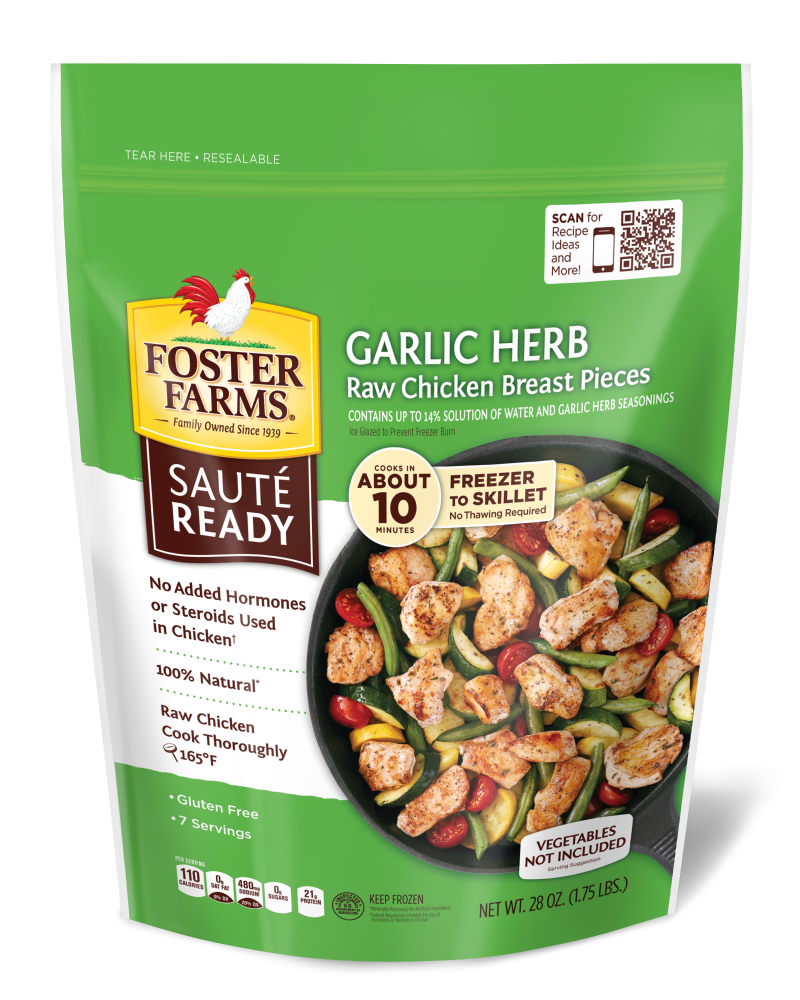 Foster Farms Saute Ready Garlic Herb Chicken 1.75 lb | Shipt