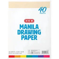 H-E-B Manilla Drawing Paper 9 x 12 in, 40 ct | Shipt