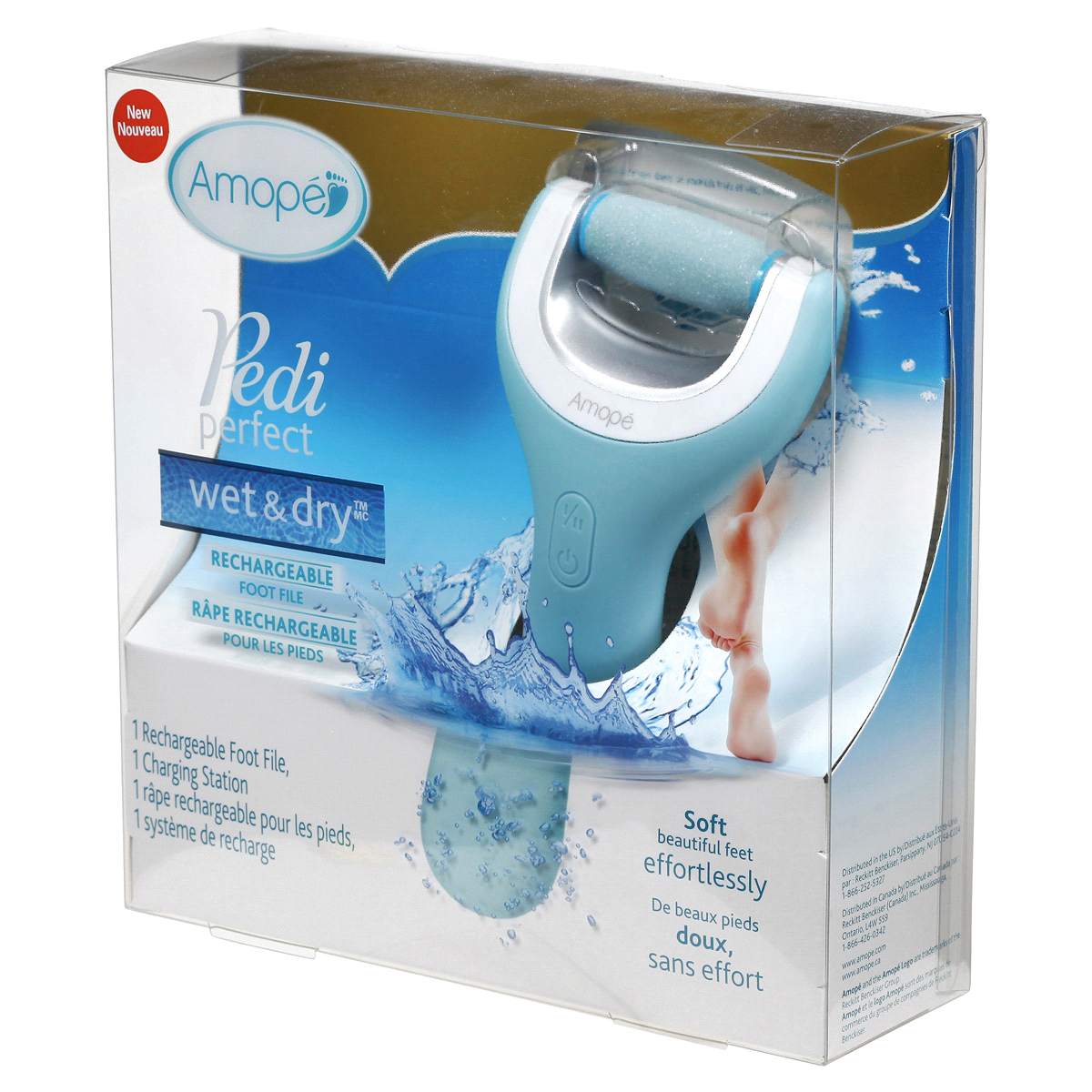 Amopé Pedi Perfect Wet Dry Electronic Pedicure Foot File And Callus ...