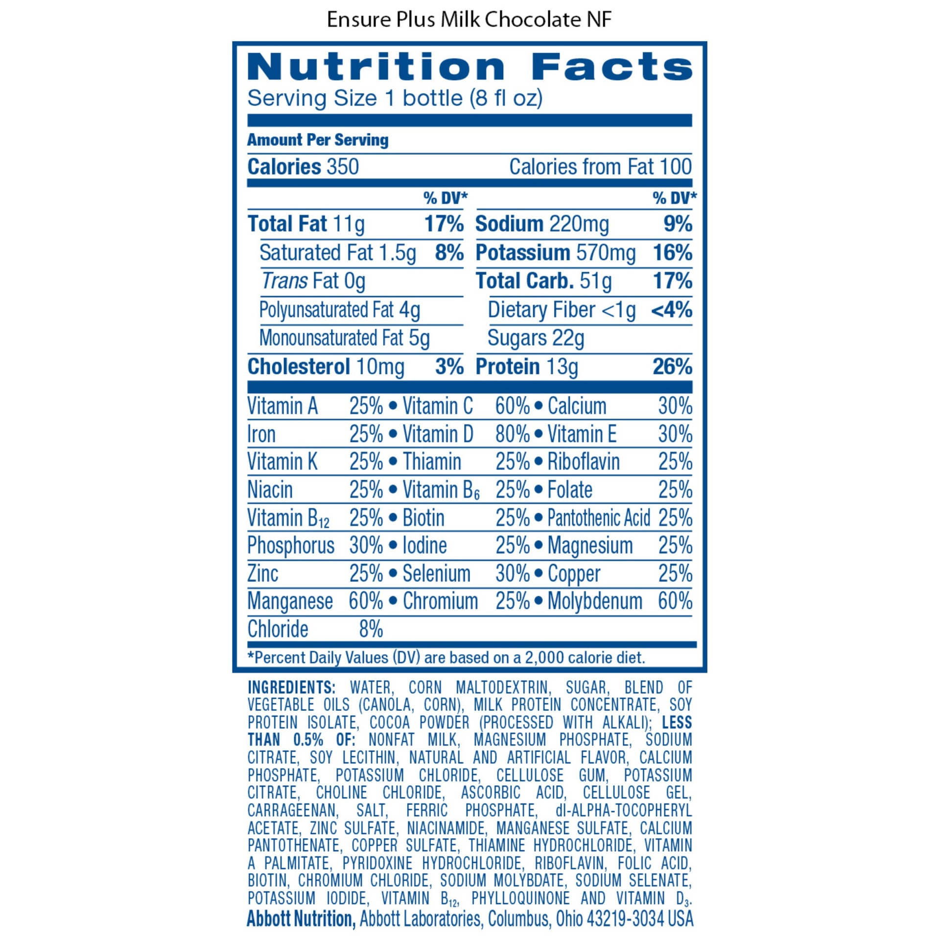 Ensure Plus Milk Chocolate Nutrition Shake 16 ct; 8 fl oz | Shipt