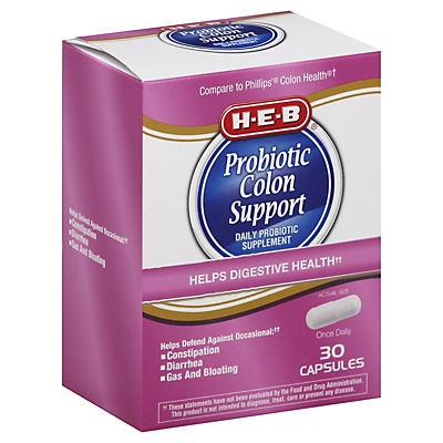 H-E-B Probiotic Colon Support Capsules 30 ct | Shipt