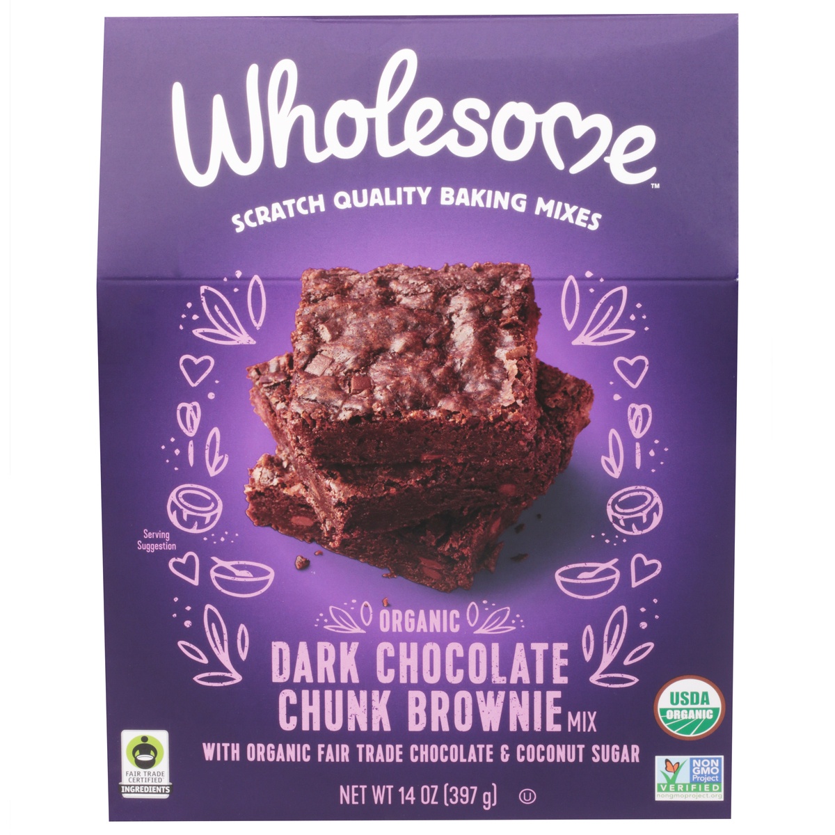 Wholesome Organic Dark Chocolate Chunk Brownie Mix 14 oz 14 oz | Shipt