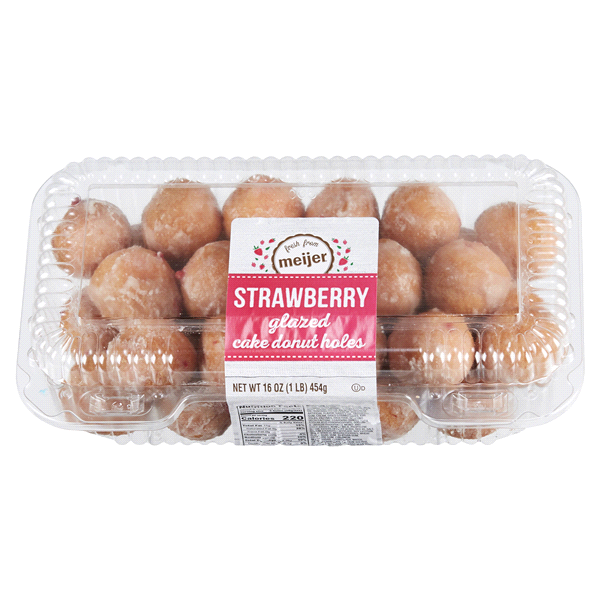 Meijer Cake Donut Hole, Strawberry Glazed 16 oz | Shipt