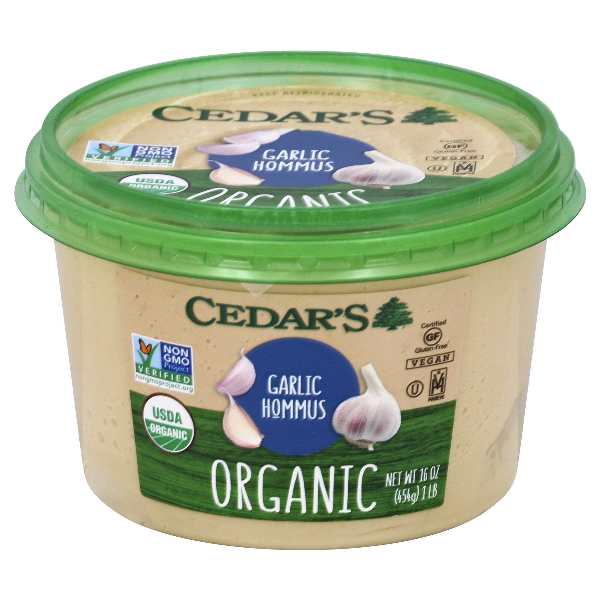 Cedar's Hommus, Organic, Garlic 16 oz | Shipt