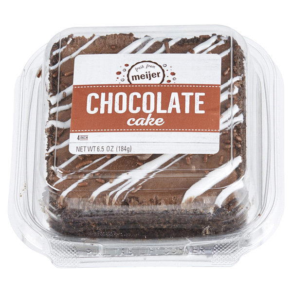 Meijer Cake Square, Chocolate Cake, Chocolate icing 6.5 oz | shipt