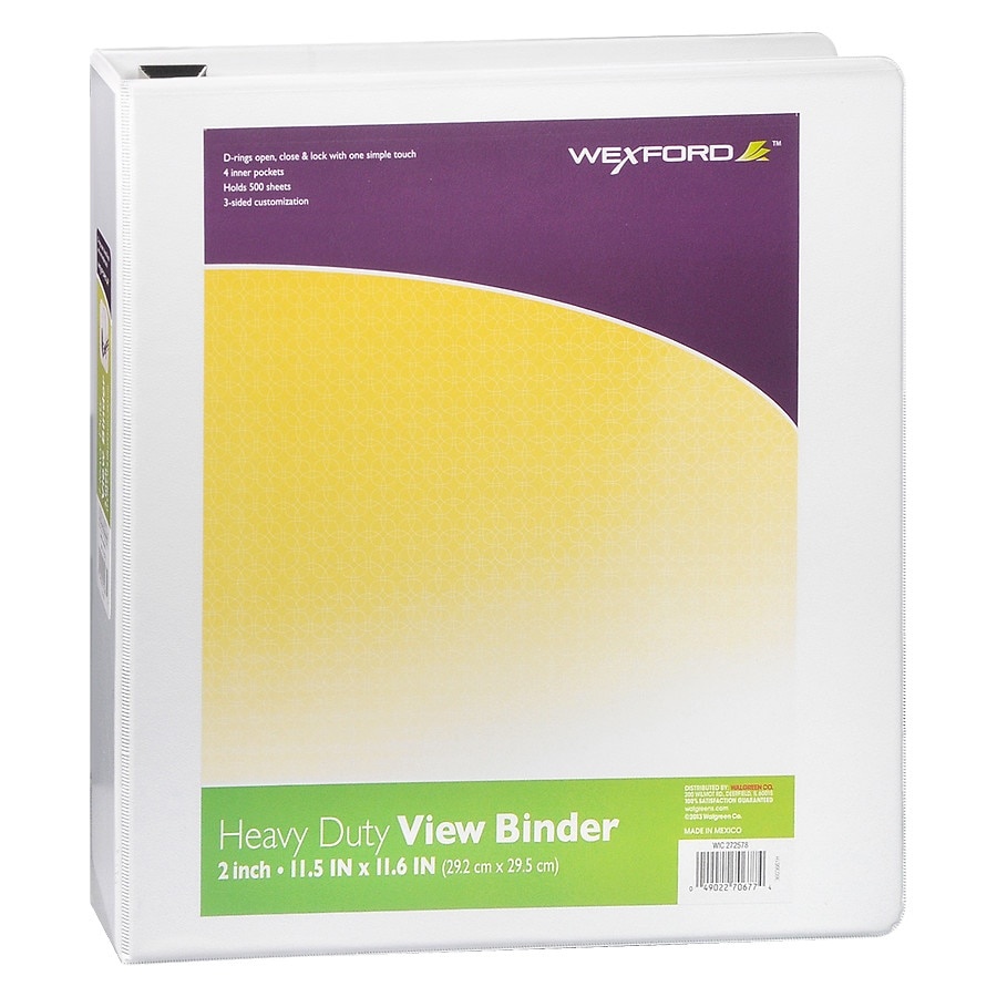 Wexford Heavy Duty View Binder, 2 inch 2 in | Shipt