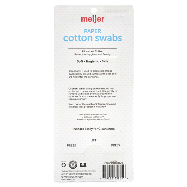 Meijer Cotton Swab Paper 750 ct | Shipt
