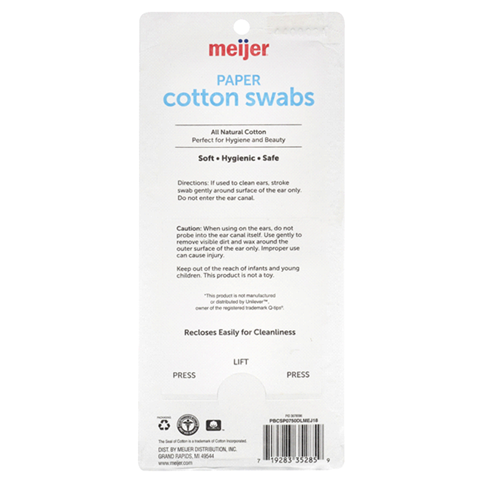 Meijer Cotton Swab Paper 750 ct | Shipt