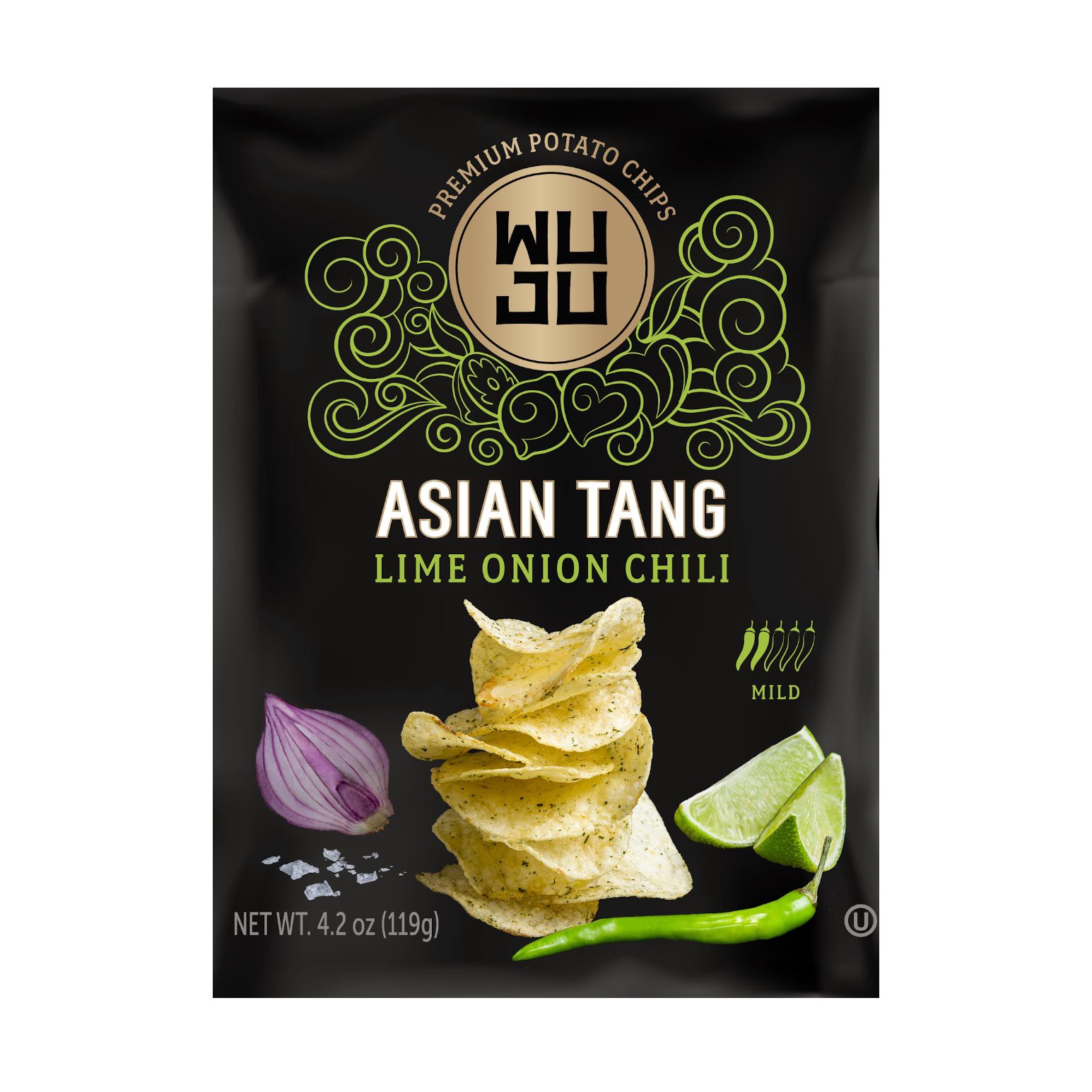 WUJU Asian Tang Lime Onion Chili Potato Chips 4.2 oz | Shipt