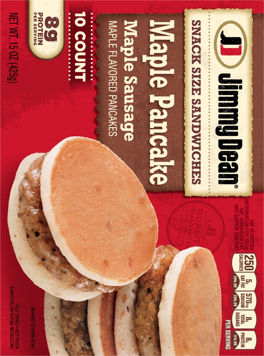 Jimmy Dean Snack Size Maple Pancake Breakfast Sandwiches with Maple ...