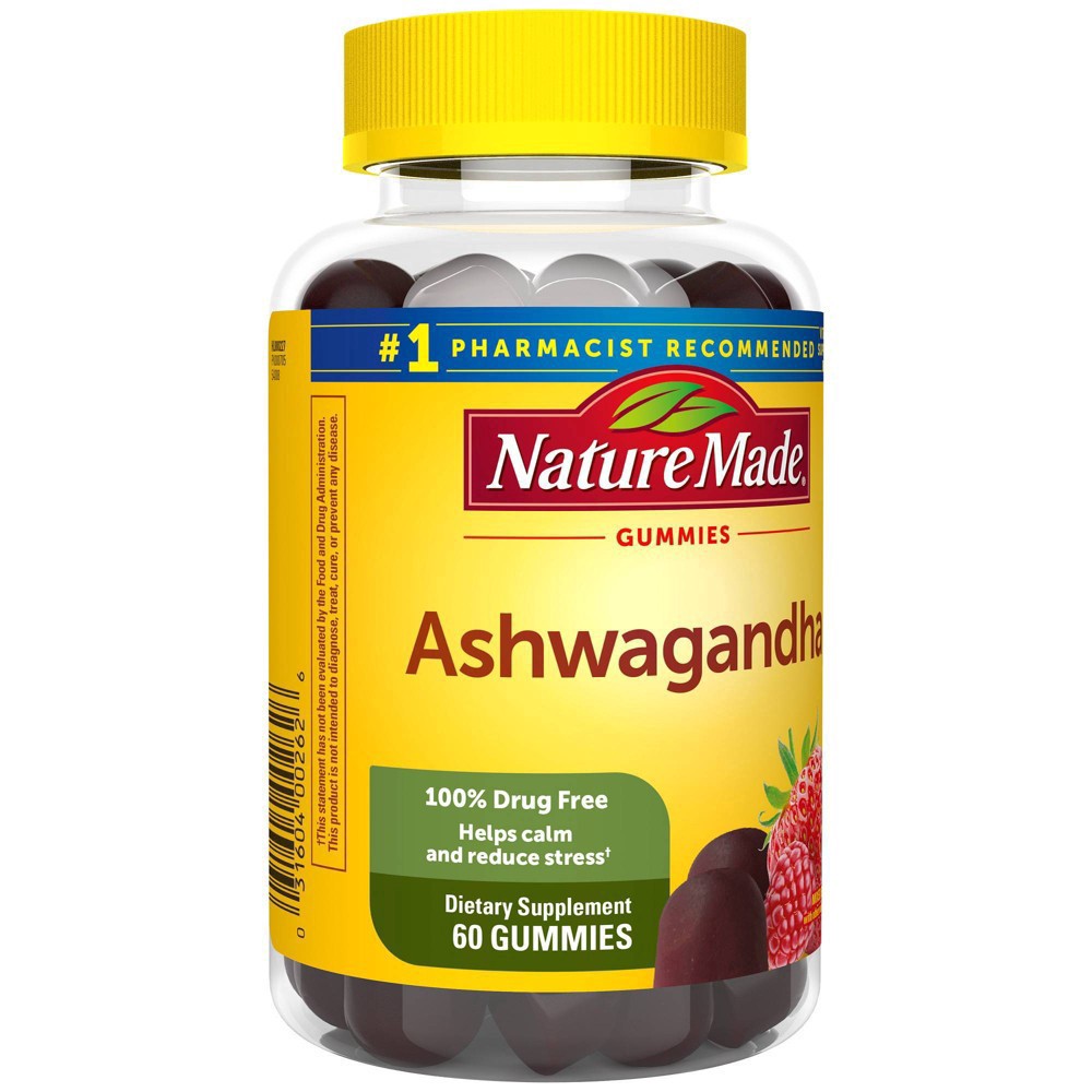 Nature Made Ashwagandha Gummies, Vegan, KSM 66 Ashwagandha for Stress ...