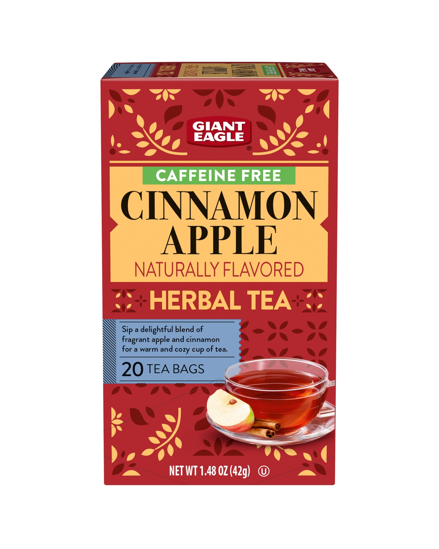 Giant Eagle Cinnamon Apple Herbal Tea Bags, Caffeine Free - 20 ct 20 ct ...
