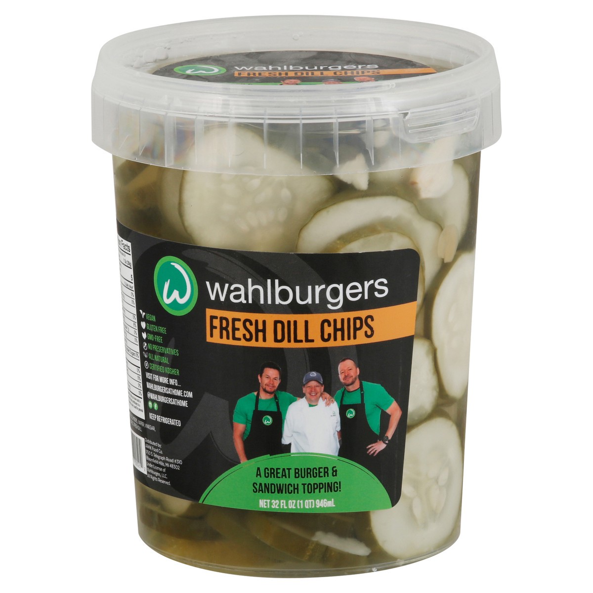Wahlburgers Fresh Dill Chips Pickles 32 fl oz 32 fl oz | Shipt