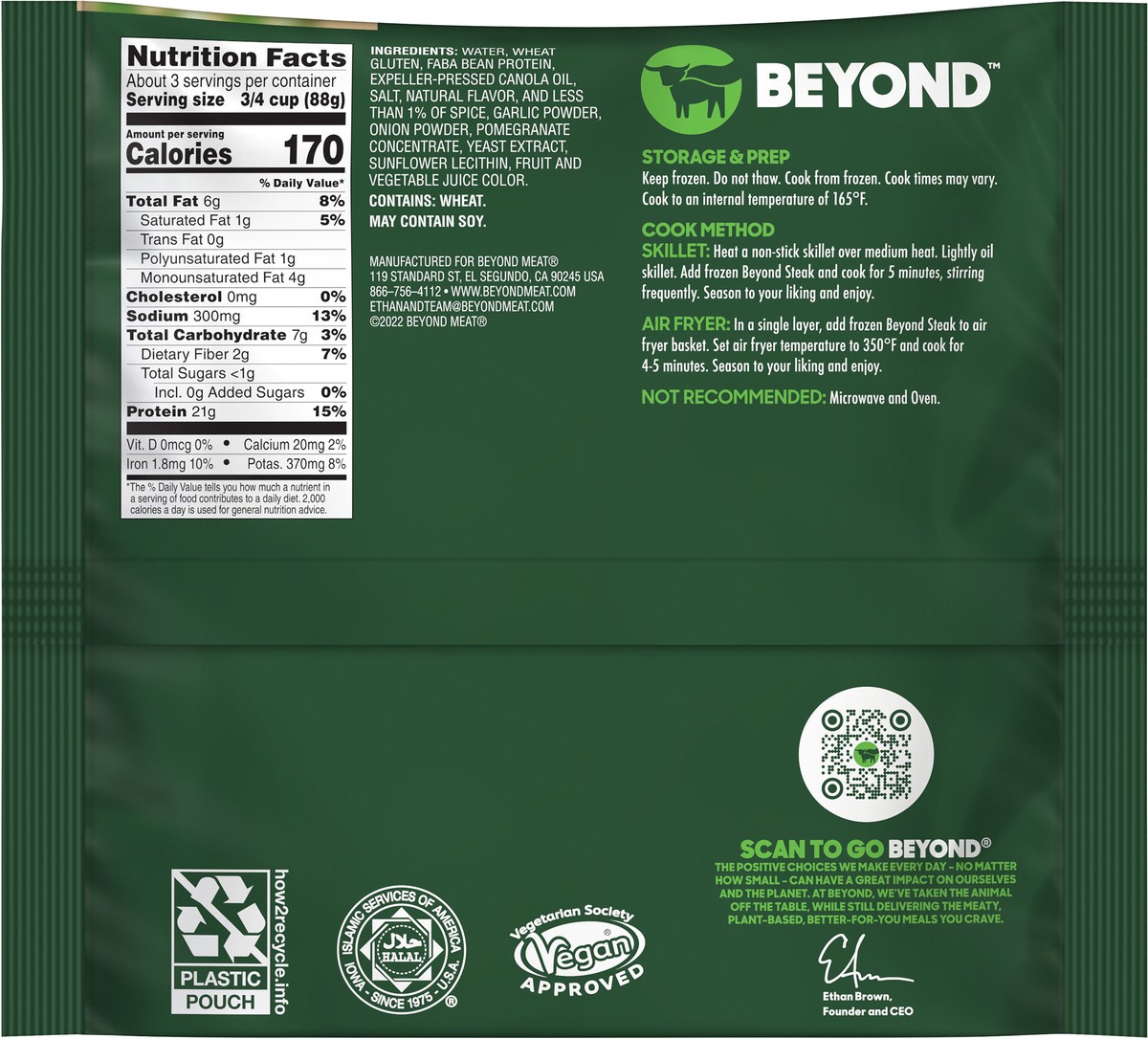 Beyond Meat Beyond Steak Frozen Plant-Based Seared Tips - Original 10 ...