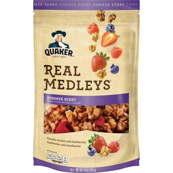 Quaker Real Medleys Summer Berry Granola Clusters 10 oz | Shipt
