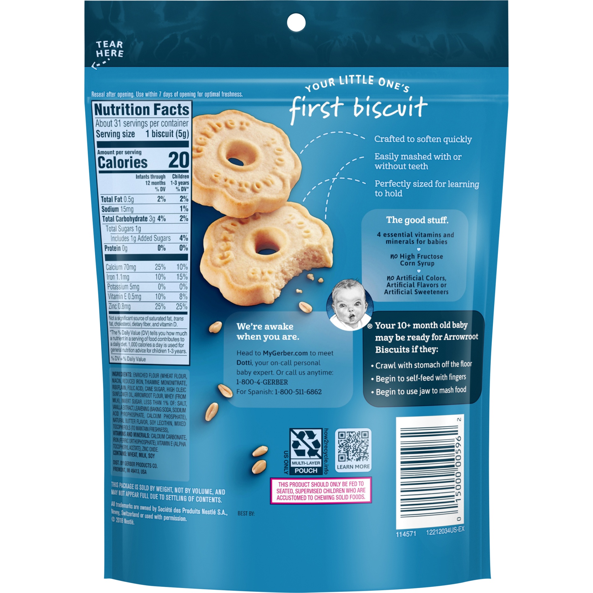 Gerber Graduates Arrowroot Cookies 5.5 oz | Shipt