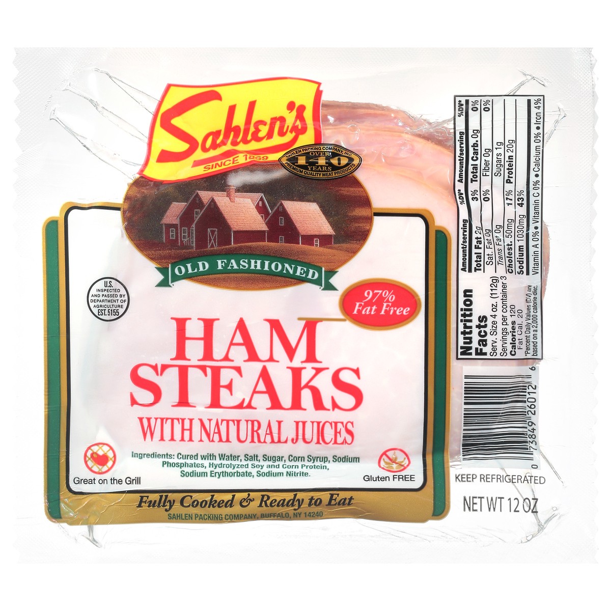 Sahlen's Ham Steaks with Natural Juices 12 oz 12 oz | shipt