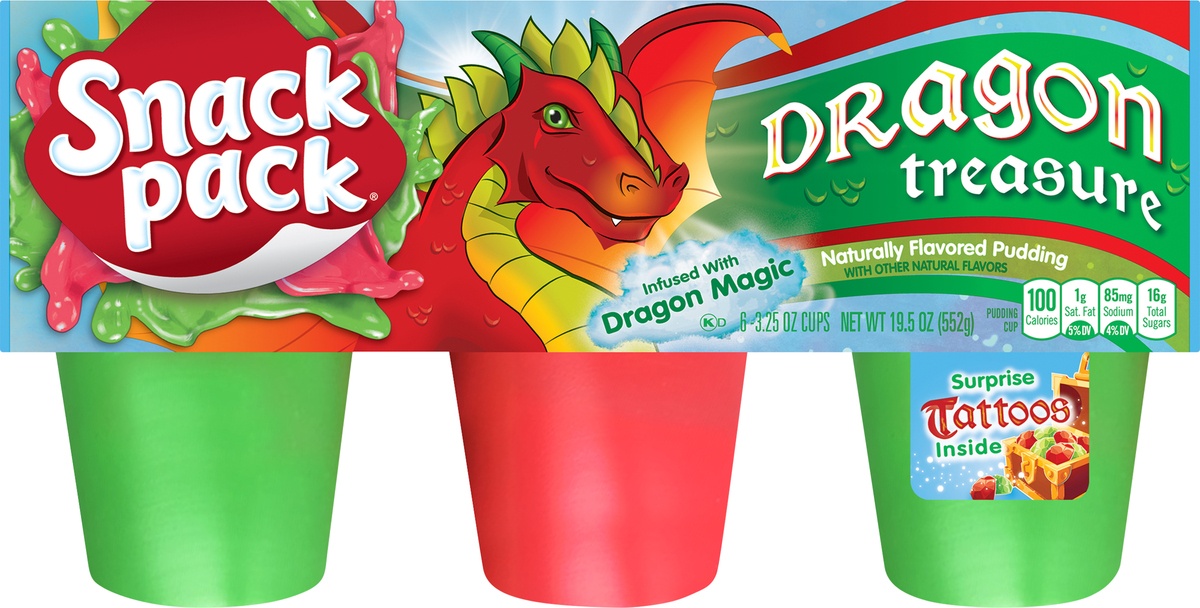 Snack Pack Dragon Treasure Super Pudding Cups 6 ct | Shipt