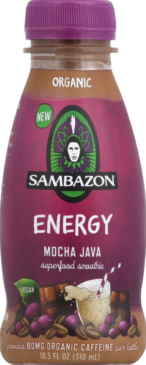Sambazon Superfood Smoothie, Organic, Energy, Mocha Java 10.5 oz | Shipt