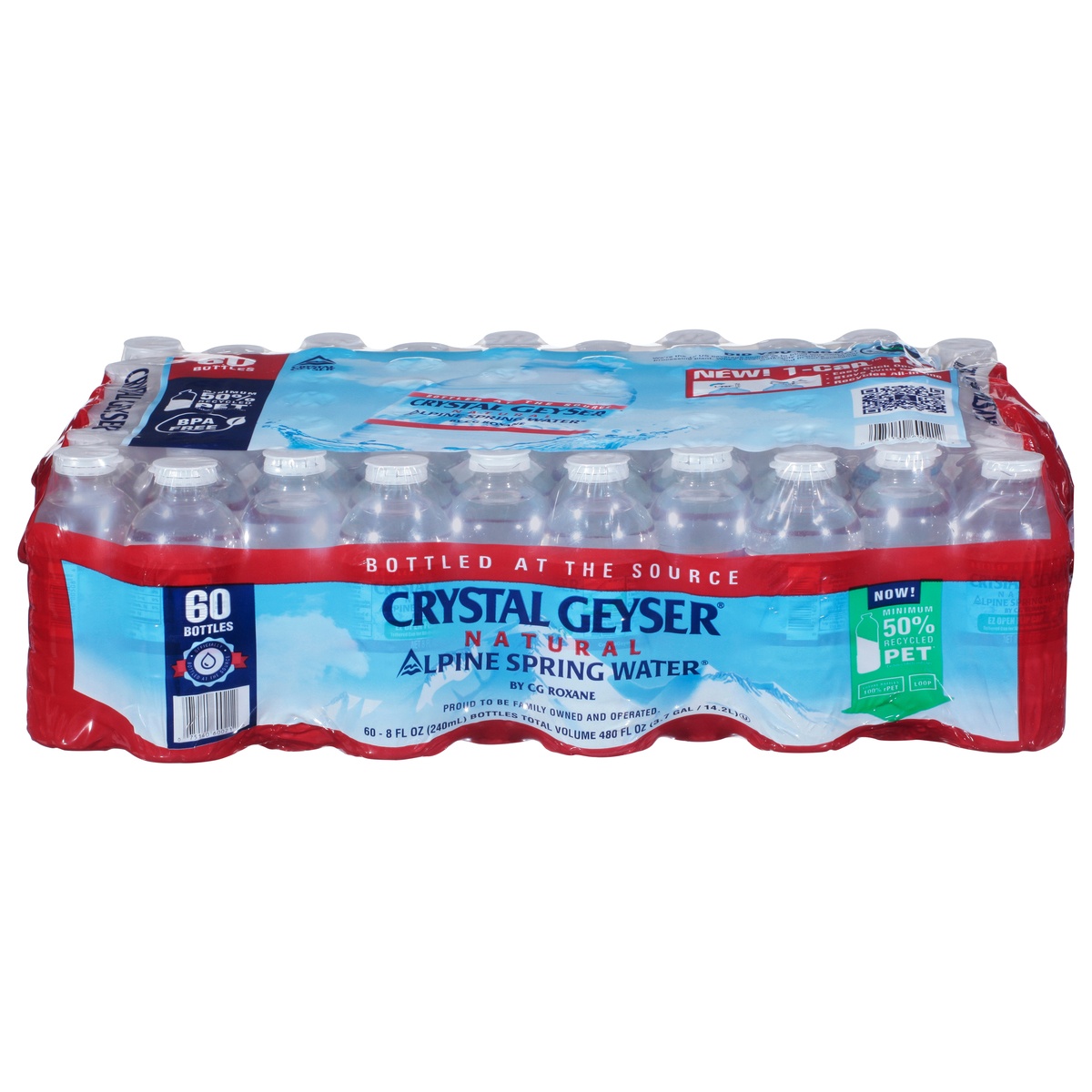 Crystal Geyser Natural Alpine Spring Water 60 - 8 fl oz Bottles 60 ct ...