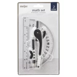 Meijer Math Set Protractor & Compass 2 ct | Shipt