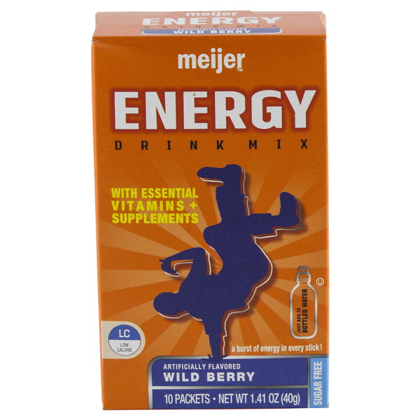 Meijer Energy Berry Drink Mix 10 ct; 0.11 oz | Shipt