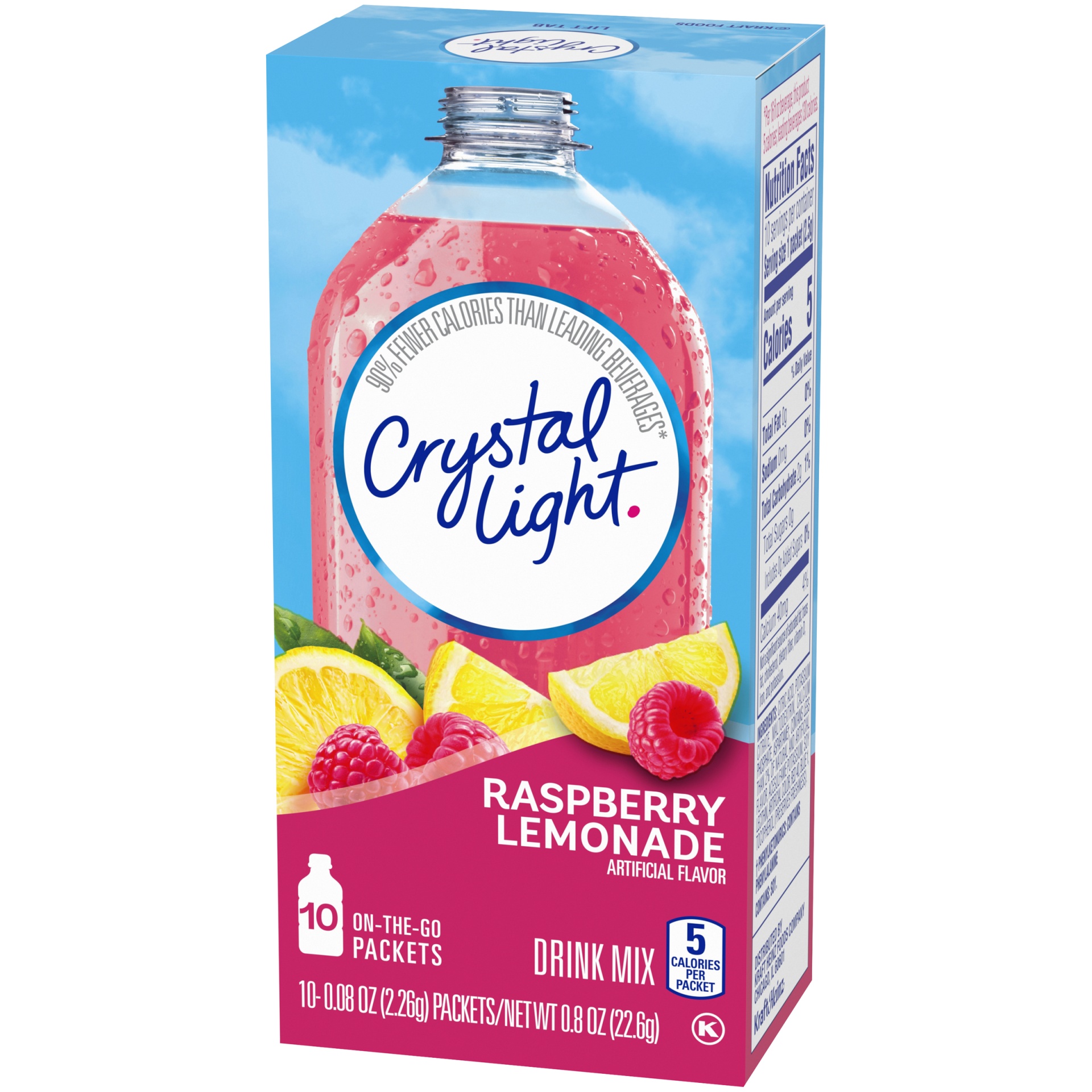 Crystal Light Raspberry Lemonade Artificially Flavored Powdered Drink ...