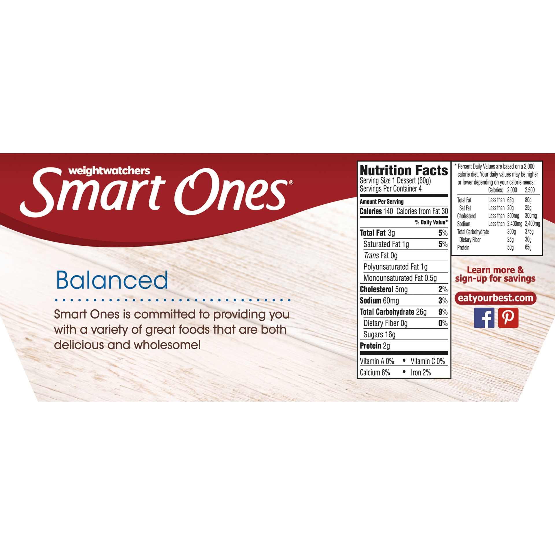 Smart Ones Chocolate Chip Cookie Dough Sundae 4 ct; 2.11 oz | Shipt