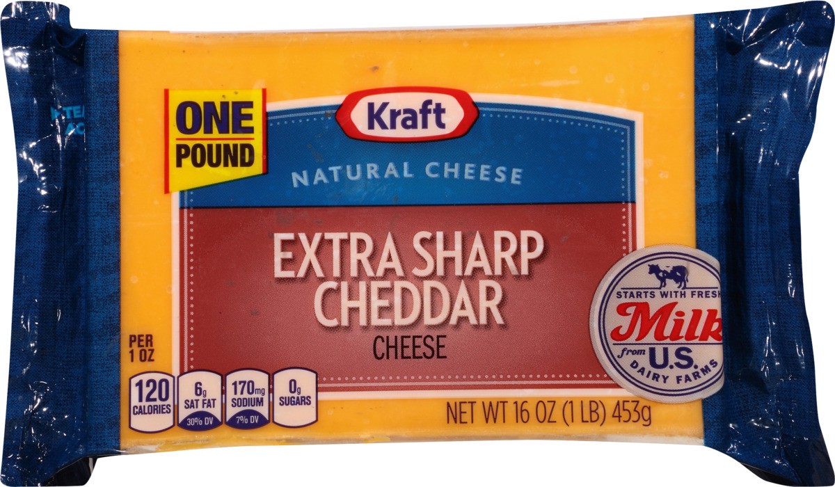 Kraft Extra Sharp Cheddar Cheese 16 oz | Shipt