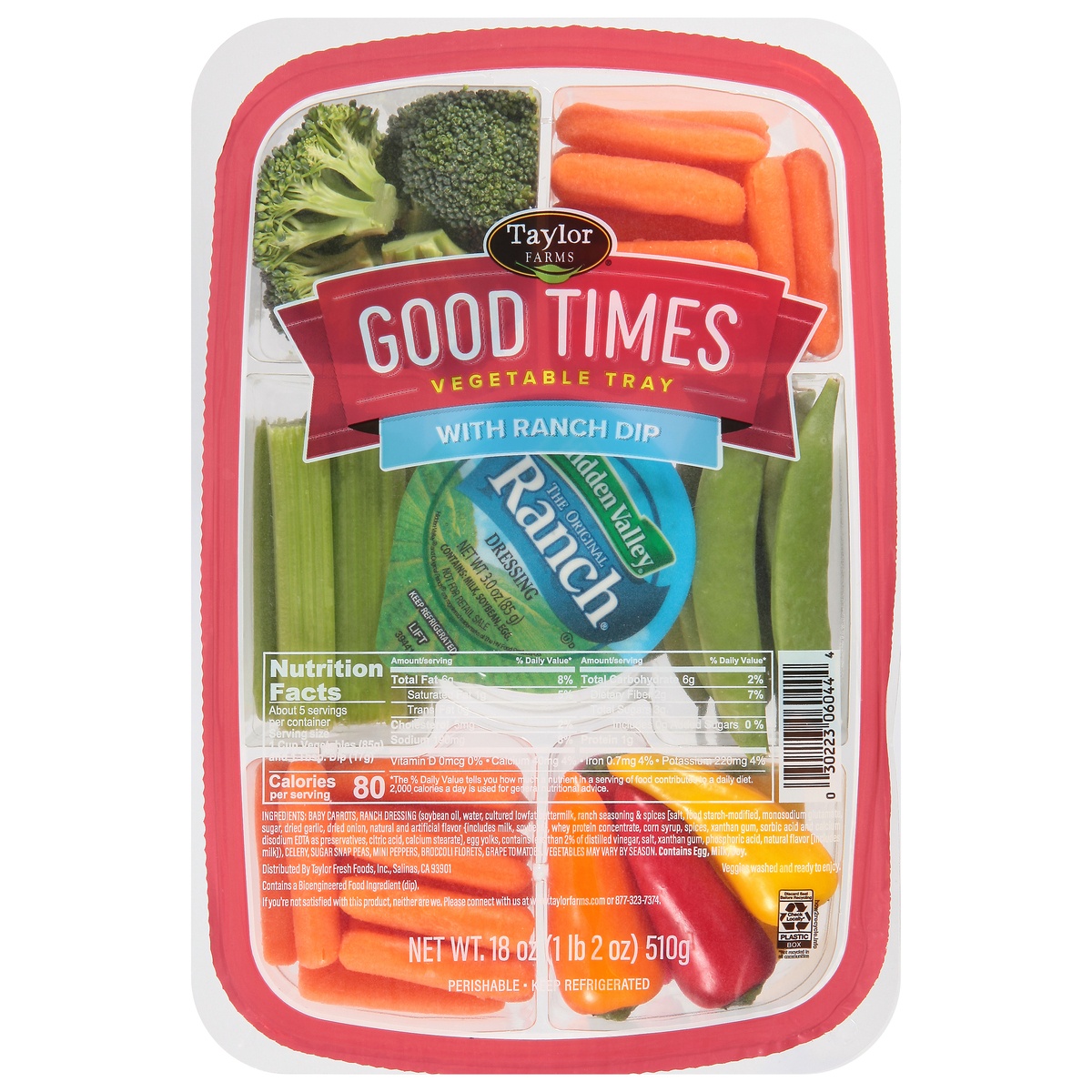 Taylor Farms Vegetable Tray with Ranch Dip 18 oz 18 oz | Shipt