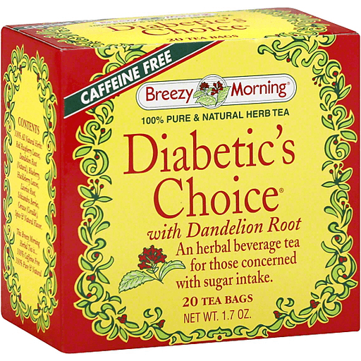 Breezy Morning Teas Diabetic's Choice With Dandelion Root - 20 Tea Bags ...