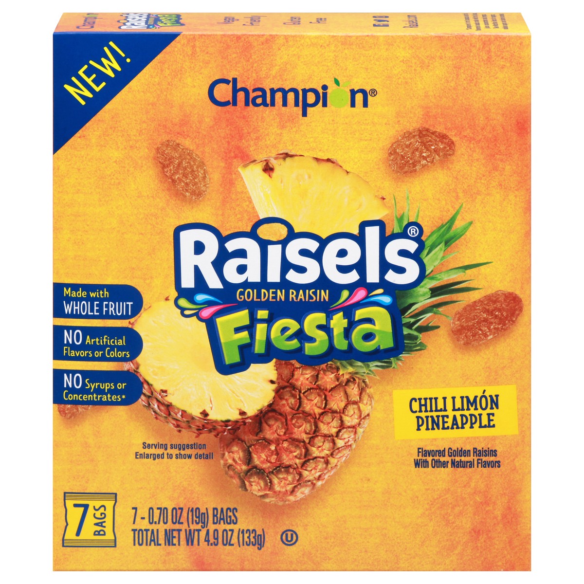 Champion Raisels Fiesta Chili Limon Pineapple Golden Raisins 7 ct | Shipt