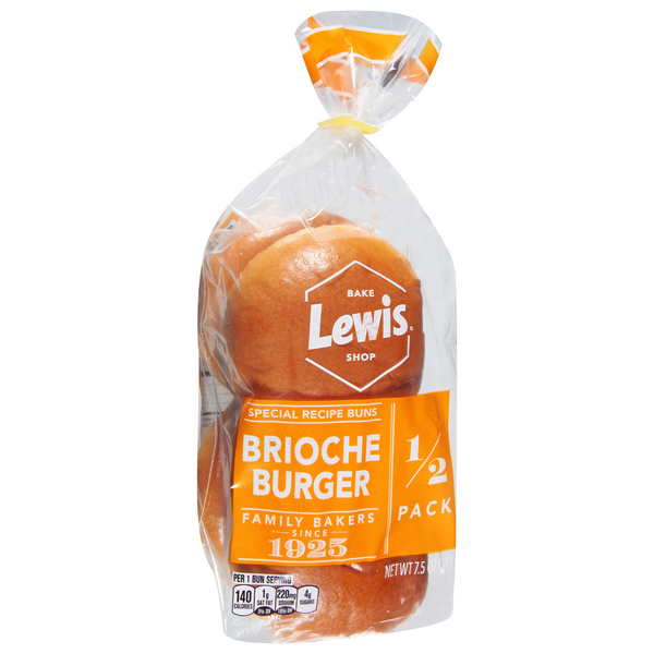 Lewis Bakeries Brioche Burger Buns, 1/2 Pack 7.5 oz | Shipt