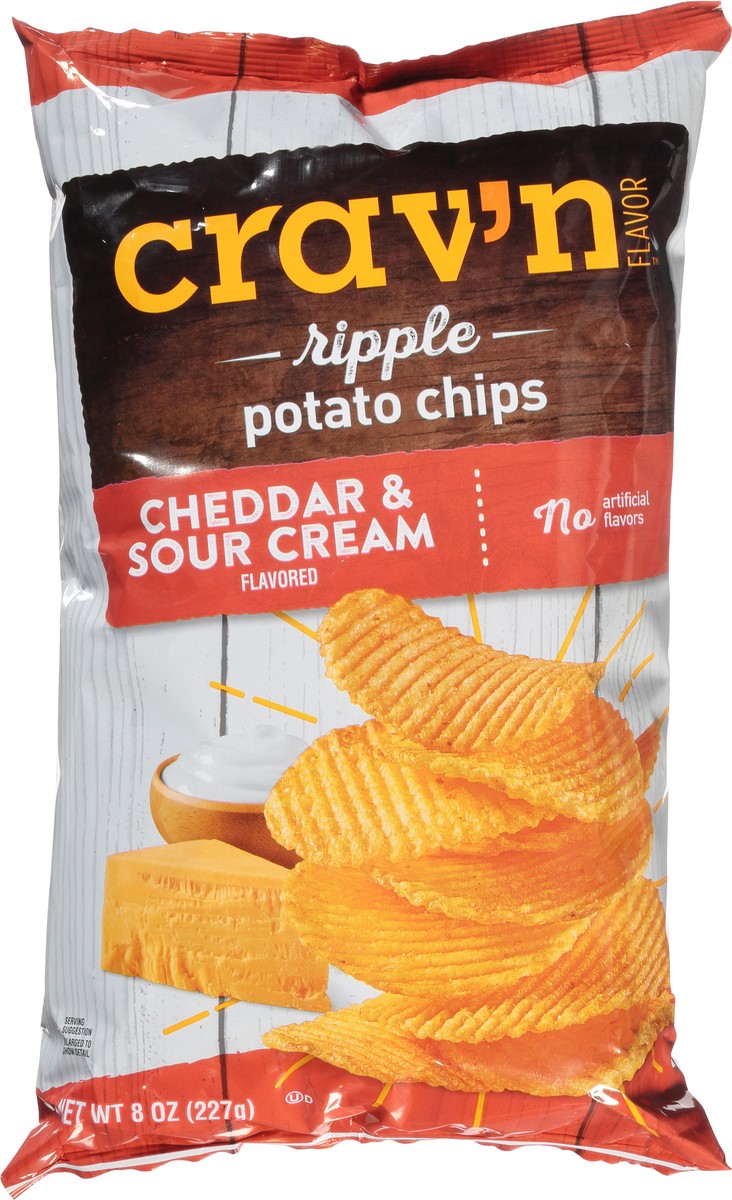 Crav'n Flavor Ripple Cheddar & Sour Cream Potato Chips 8 oz 8 oz | Shipt