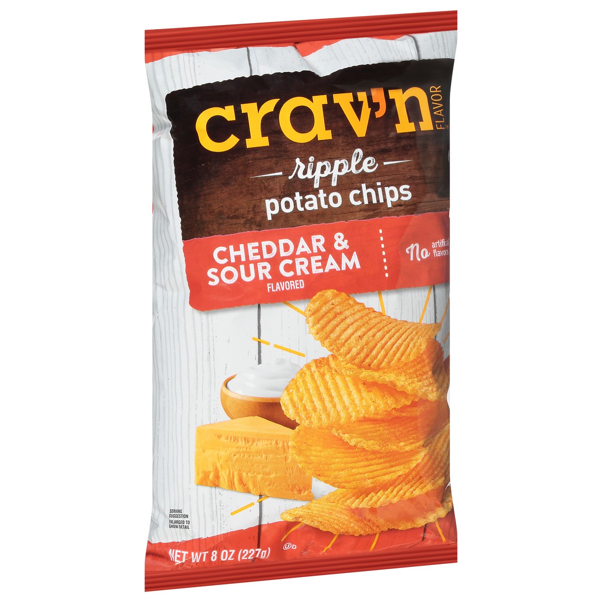 Crav'n Flavor Ripple Cheddar & Sour Cream Potato Chips 8 oz 8 oz | Shipt