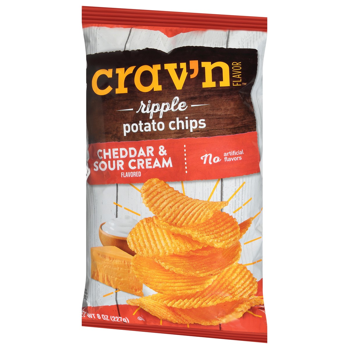 Crav'n Flavor Ripple Cheddar & Sour Cream Potato Chips 8 oz 8 oz | Shipt