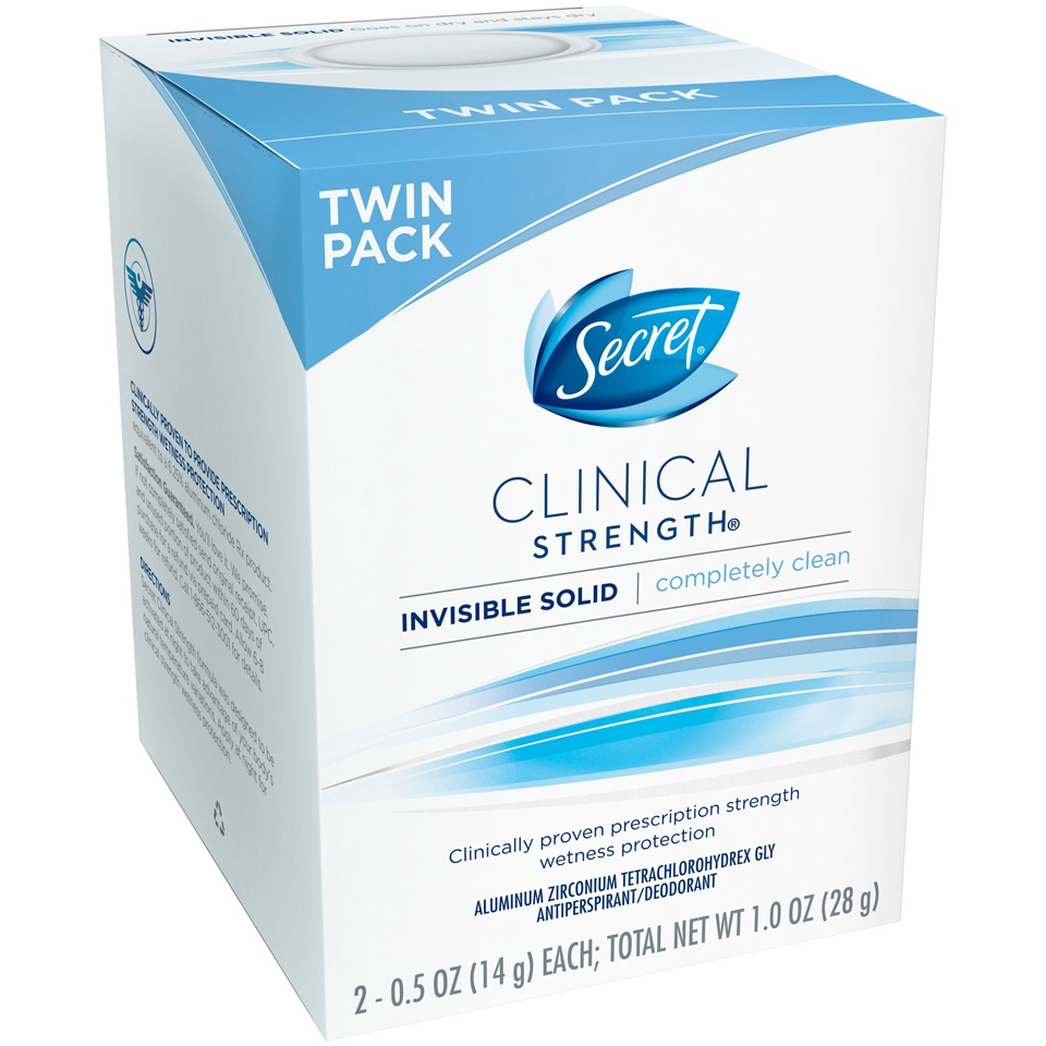 Secret Secret Clinical Strength Invisible Solid Completely Clean ...