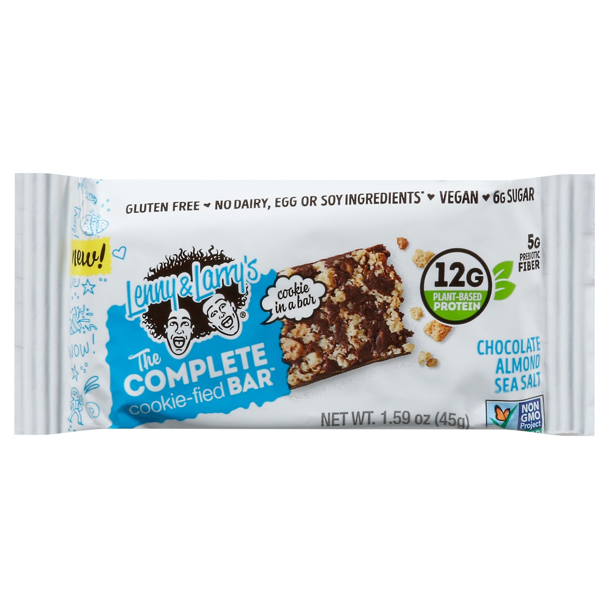 Lenny & Larry's The Complete Cookie-fied Bar Chocolate Almond Sea Salt ...