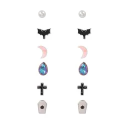Halloween Gothic Earring Value Pack By Celebrate It 6 pairs of earrings ...