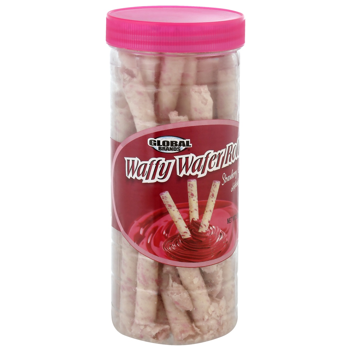 Global Brands Strawberry Cream Filled Waffy Wafer Roll 5.68 oz | Shipt