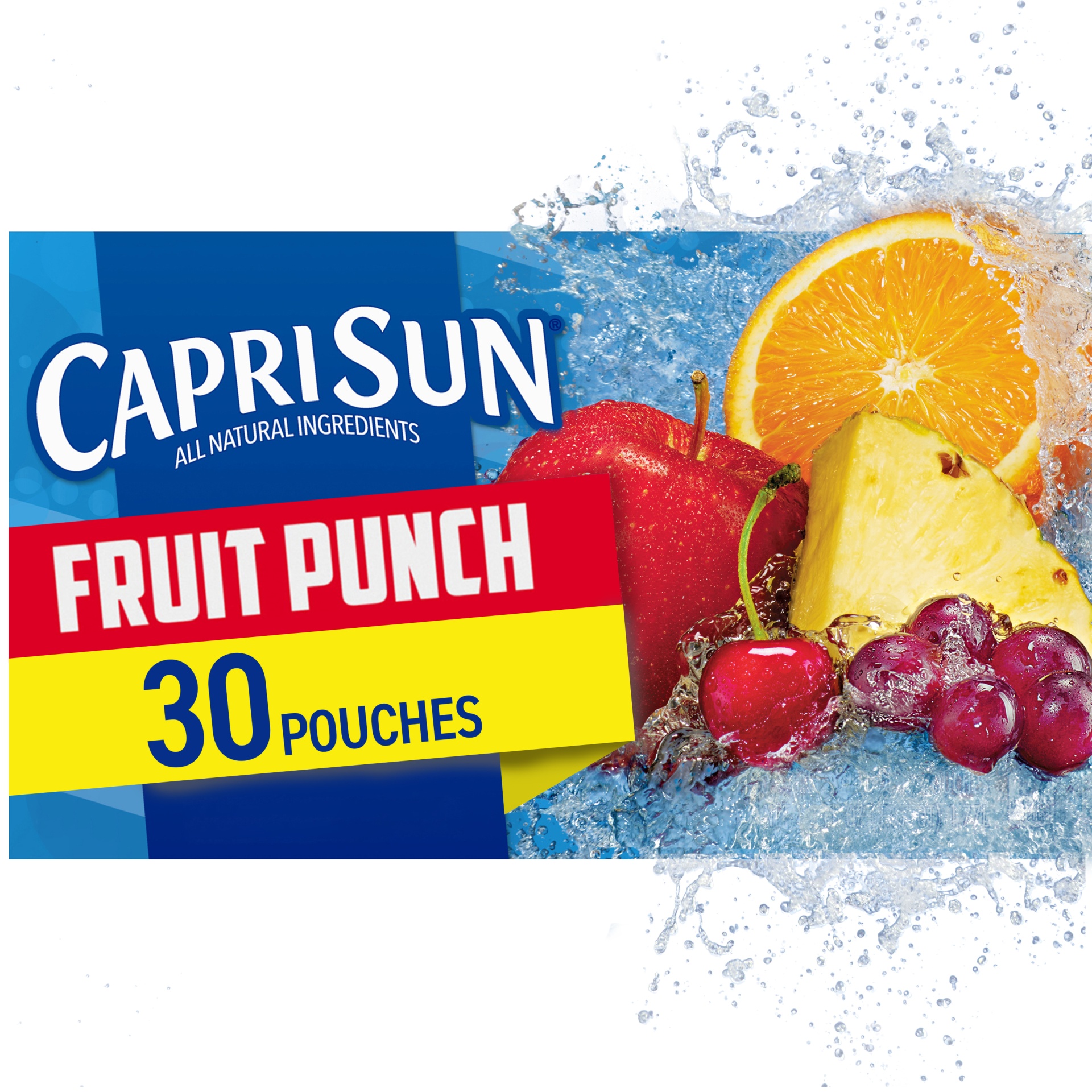Capri Sun Fruit Punch Naturally Flavored Juice Drink Blend 30 ct; 6 fl ...