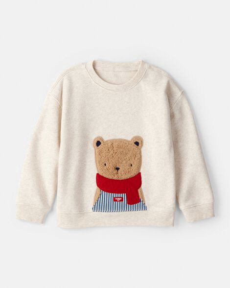 Oshkosh Toddler 'Josh B'gosh' Bear Fleece Sweatshirt - Heather Cream ...