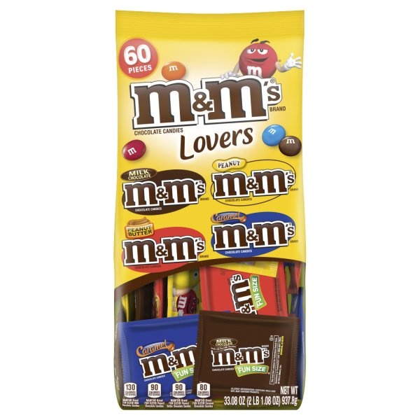 M&M's Chocolate Candy Fun Size Variety Assorted Mix Bag 60 ct; 33.08 oz ...
