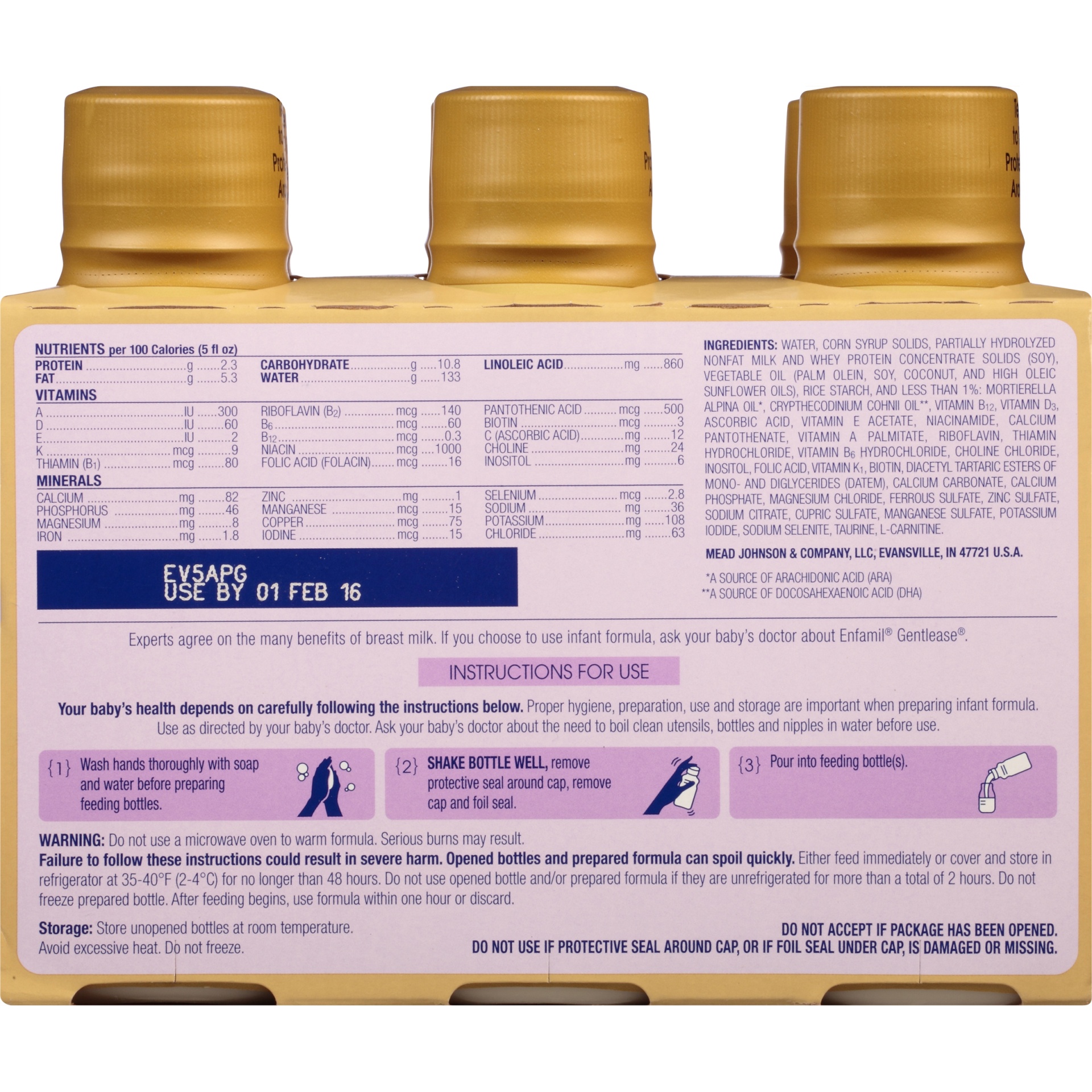 Enfamil Gentlease Ready to Use Bottle 6 ct; 8 oz | Shipt